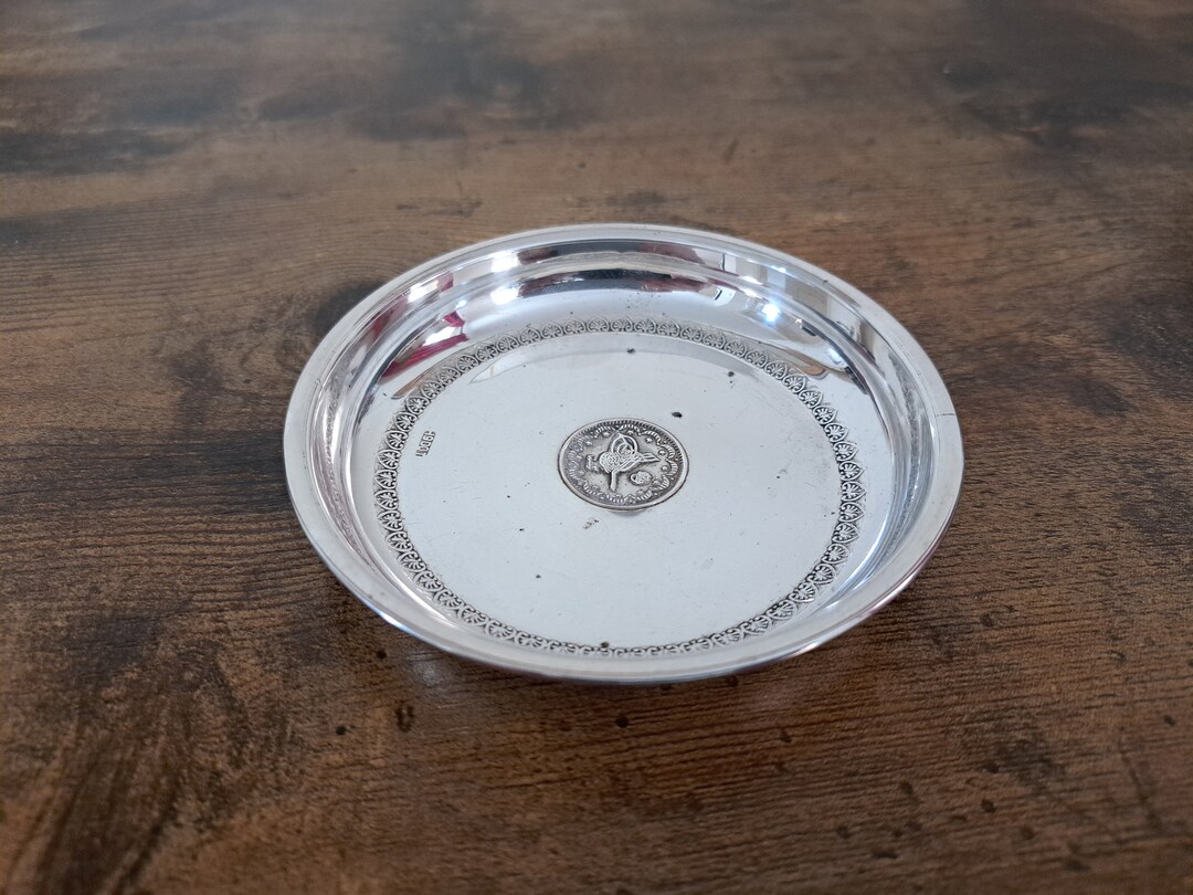 Antique 900 Silver Pin Dish: Continental Coin Design - Etsy