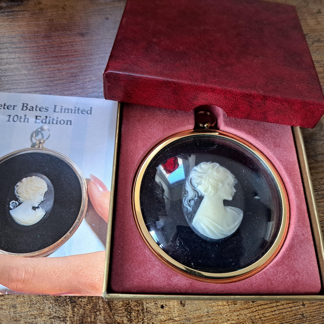 Vintage Miniature With Cameo, Boxed Peter Bates Miniature, Small Cameo ...