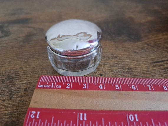 Antique Silver Rouge Pot, ladies Vanity, 1921, Silver… - Gem