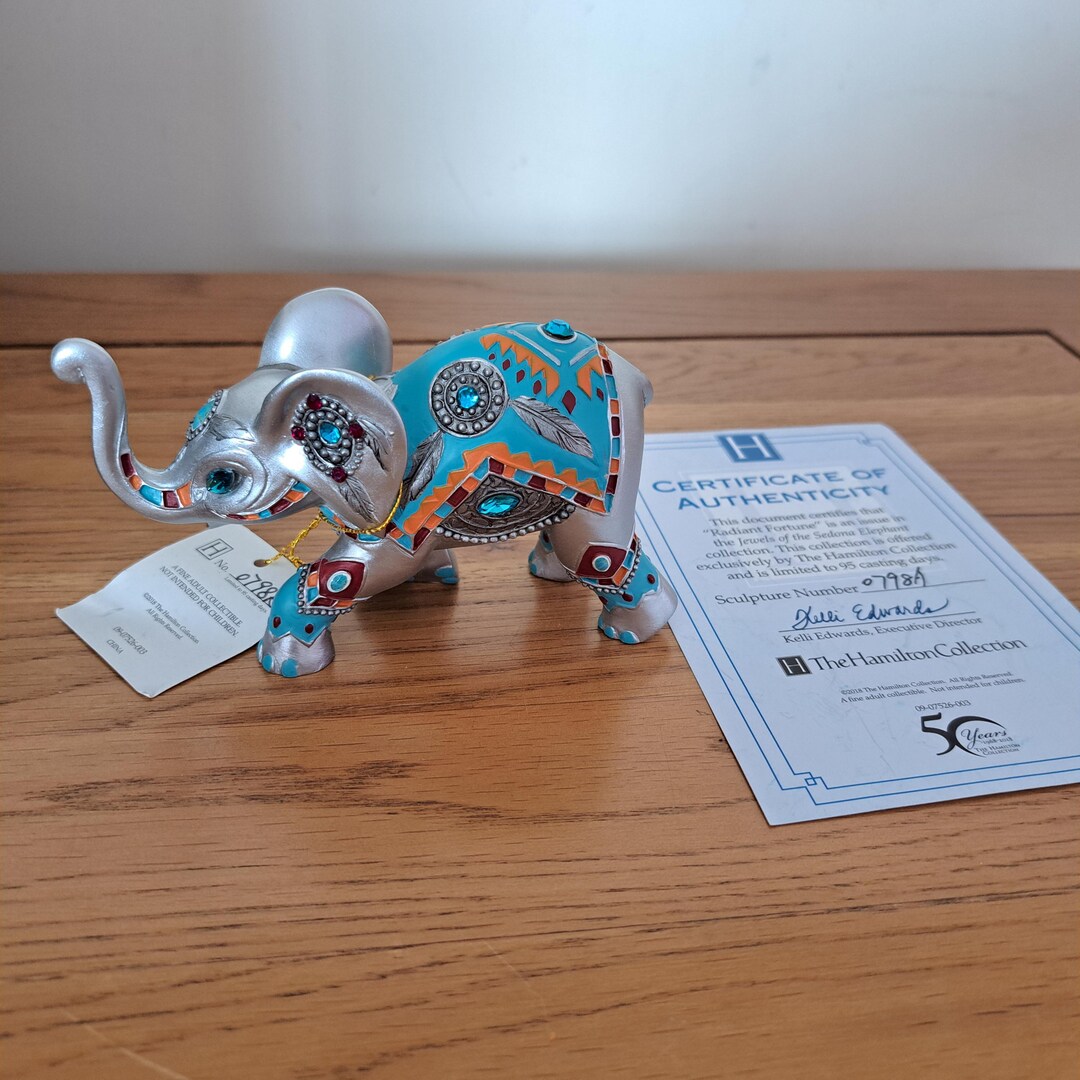 Hamilton Collection Elephant: Radiant Fortune With Certificate of ...