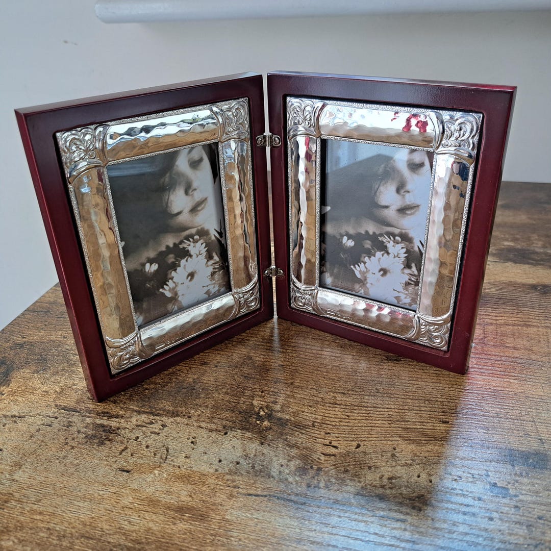 Vintage Sterling Silver Double Photo Frame in Box, Picture Frame - Etsy