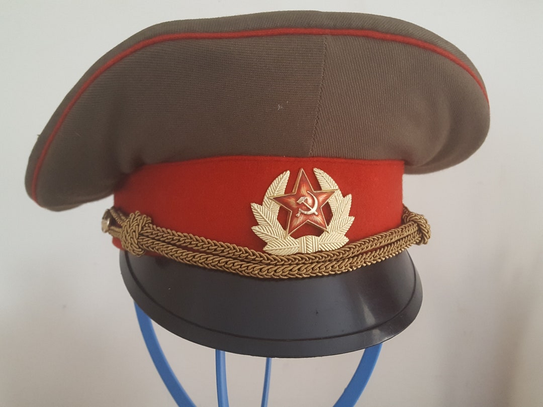 Vintage Russian Hat, Military Peaked Cap, Size 56 - Etsy