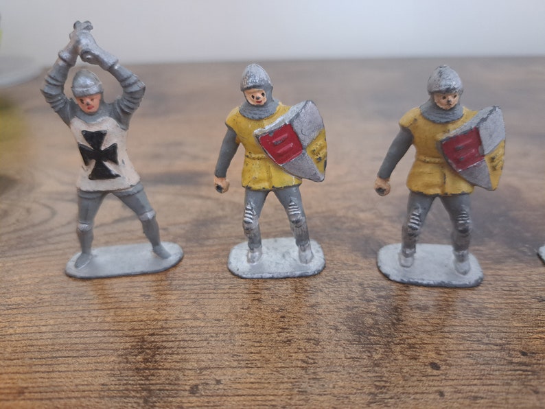 7 RARE Timpo Medieval Lead Soldiers, Old Lead Figurines, Collectable ...