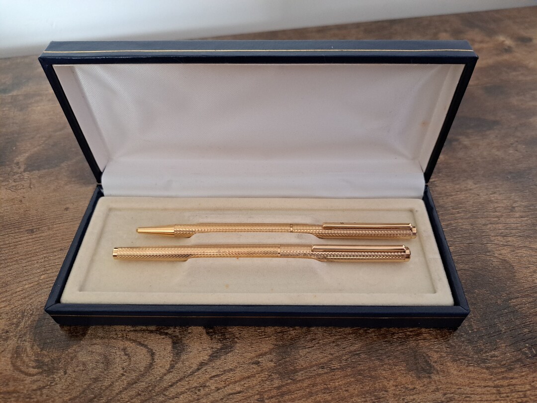 Vintage Boxed Pen Set, Fountain Pen, Biro, Writing Set, Office, Desk ...