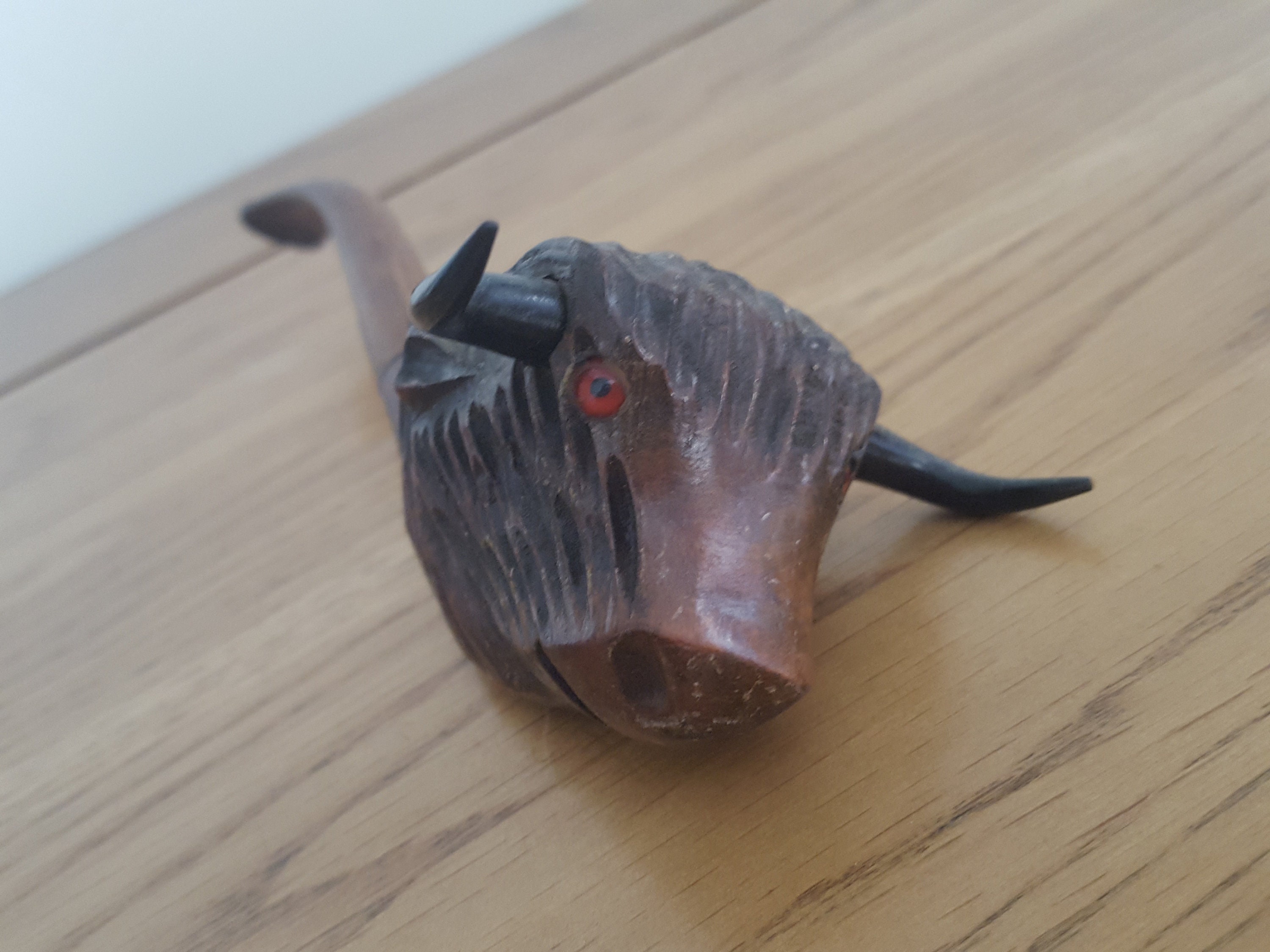 Vintage Bulls Head Smoking Pipe RAOB Buffalo Tobacco Pipe - Etsy
