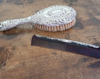 Antique Comb and Brush Set - Etsy