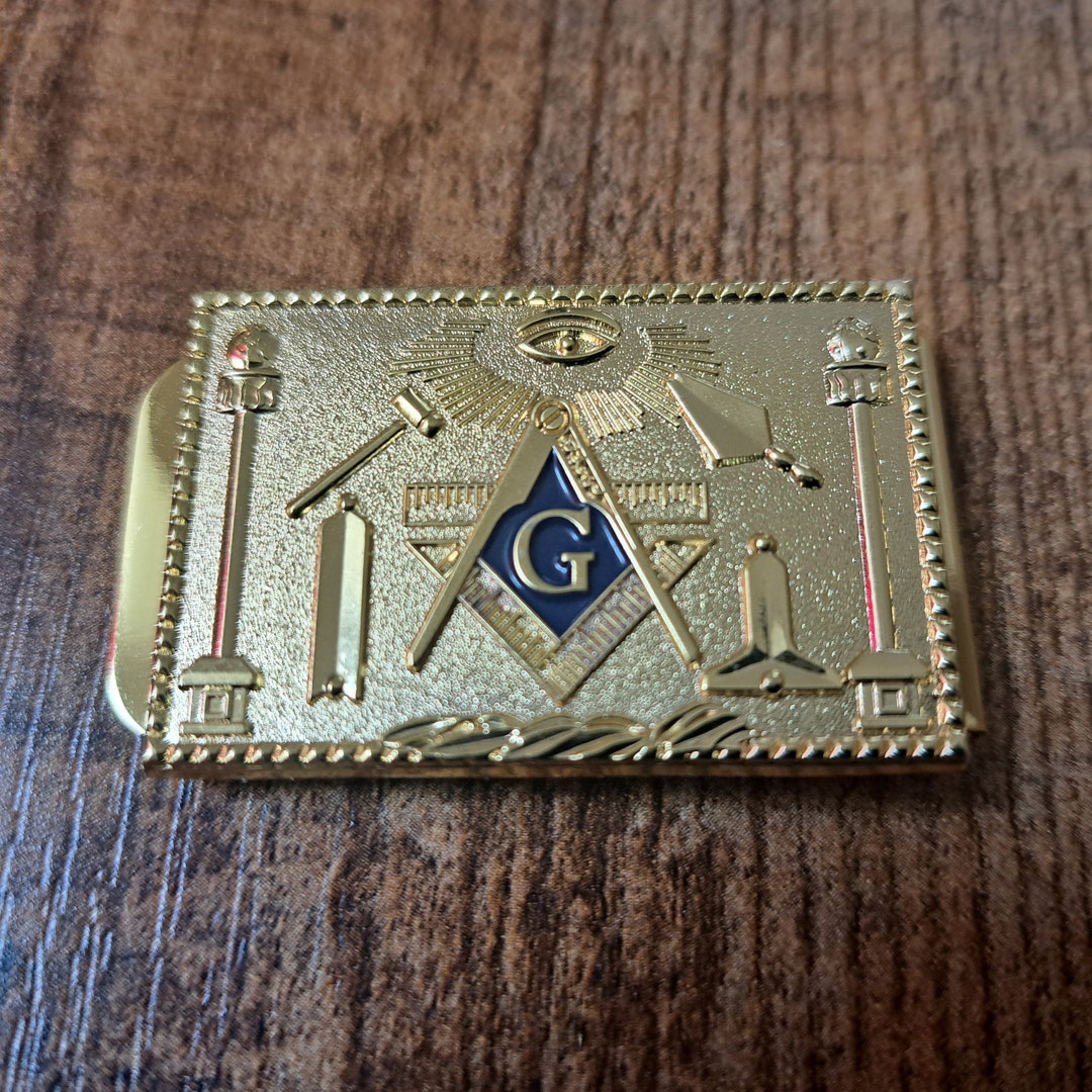 Vintage Masonic Money Clip, Mens Accessories, Freemason, Money Holder ...