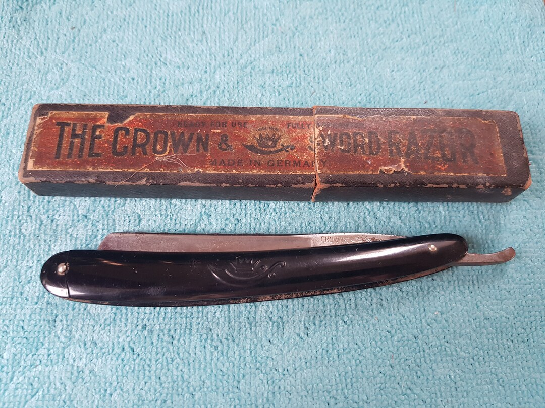 Vintage Crown & Sword Straight Razor, 1166 ERN, Cut Throat Razor ...