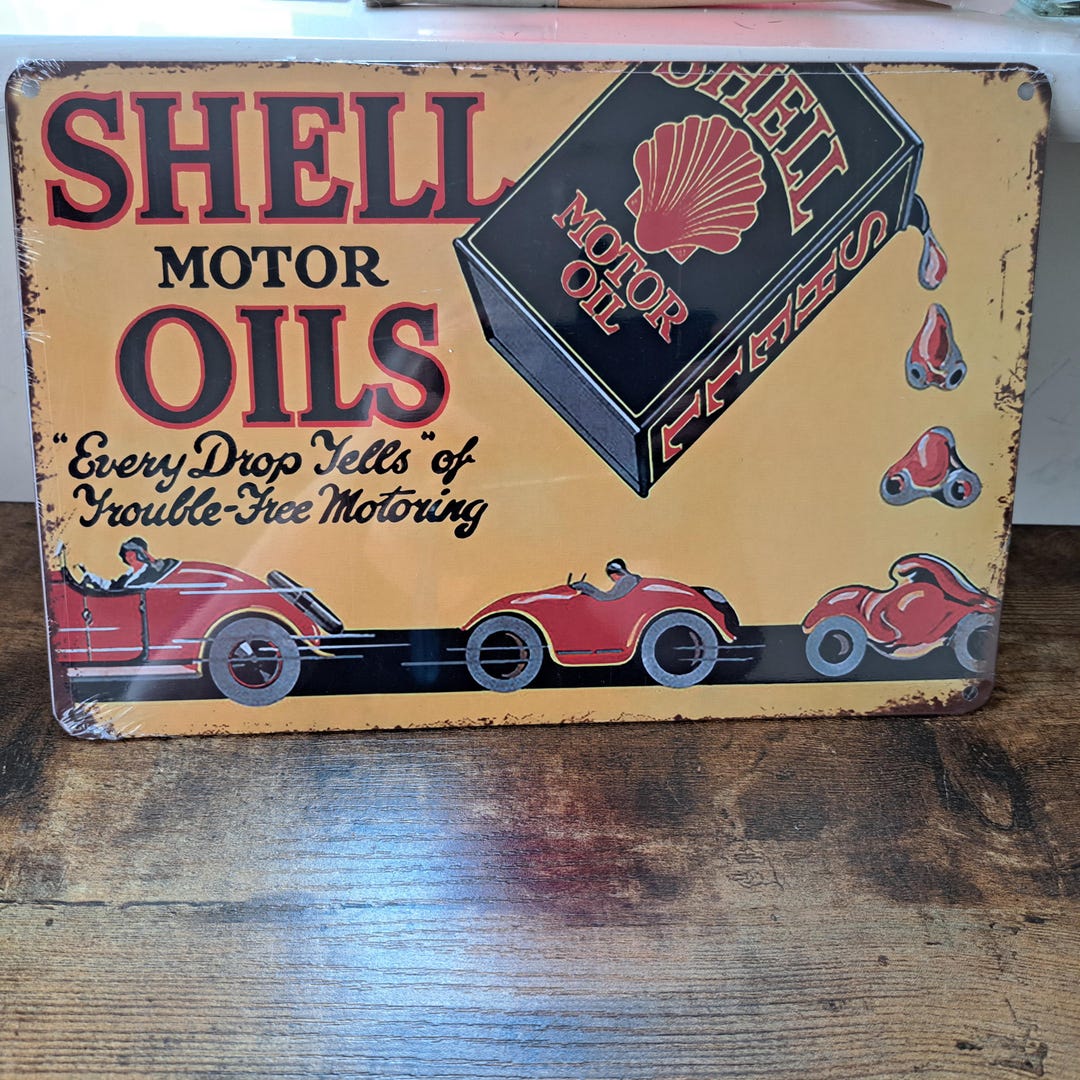 Shell Tin Sign, Stylised Sign, Wall Hanging - Etsy