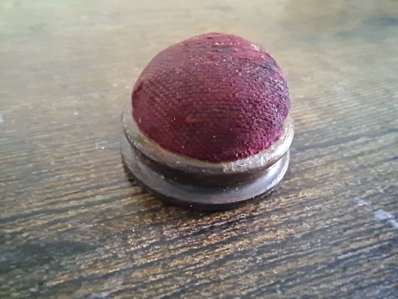 Antique Pin Cushion Small Wooden Pin Cushion Sewing and - Etsy