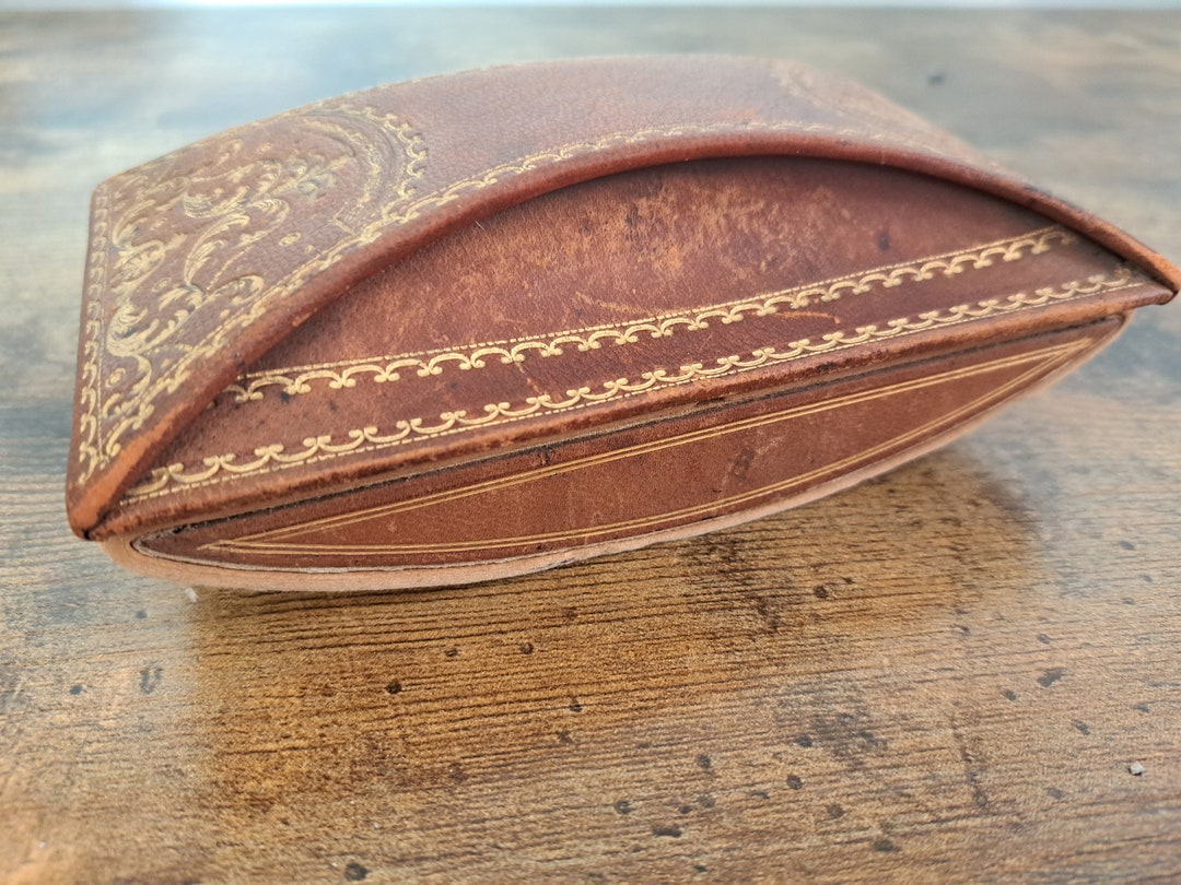 Vintage Ink Blotter, Leather, Vintage Office Desk Accessory, Leather ...