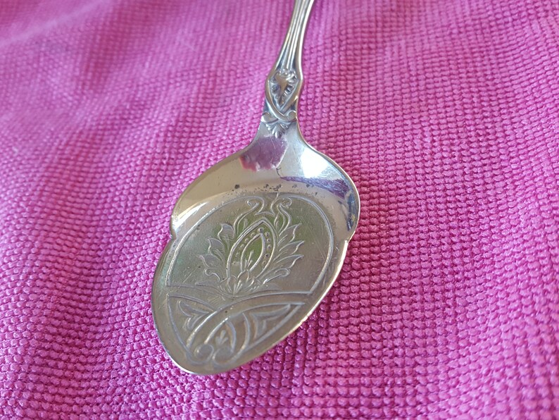 Antique Joseph Rodgers Silver Plate Spoon: Art Nouveau Petit Fours ...