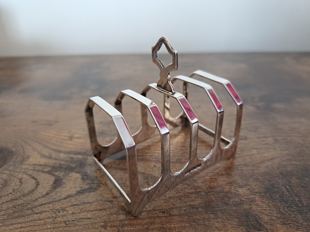 Antique Viners Silver 5 Bar Toast Rack, Hallmarked Silver Toast Rack ...