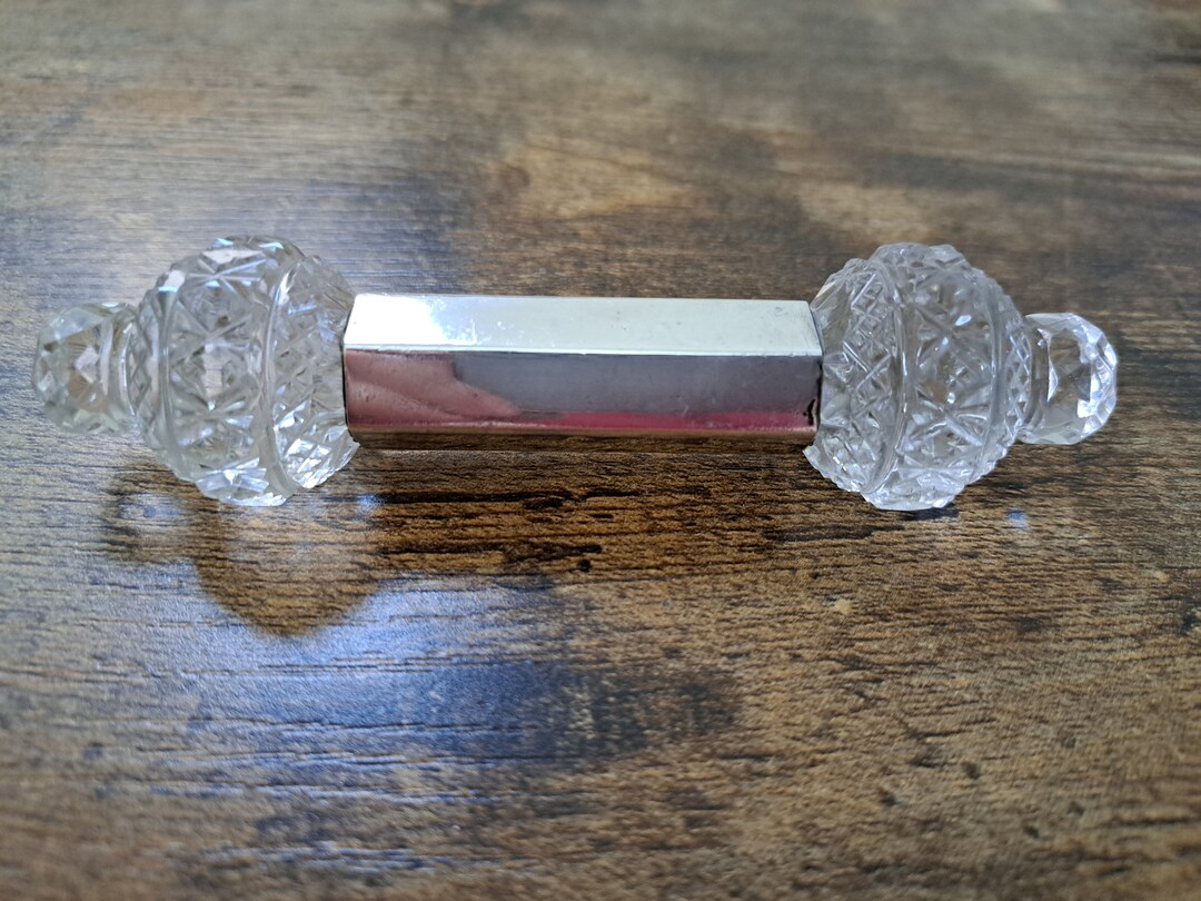 Antique Cut Glass and Silver Cutlery Rest, Hallmarked Silver, Glass and ...