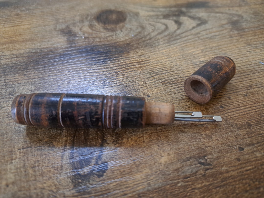 Antique Treen Needle Case: Wooden Needle Holder - Etsy