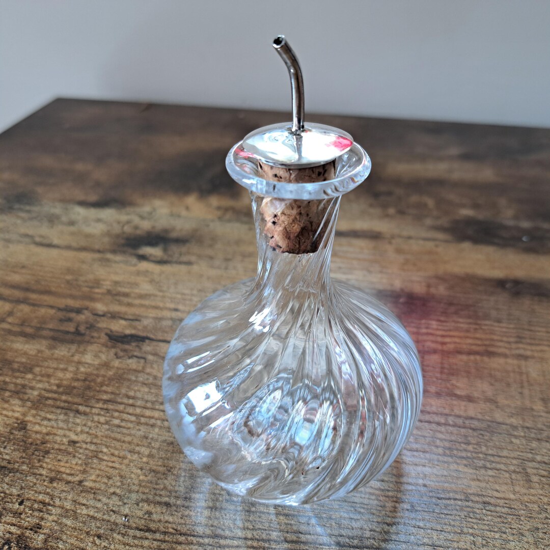 Vintage Bitters Bottle With Cut Glass Body, Birmingham 1924, Solid ...