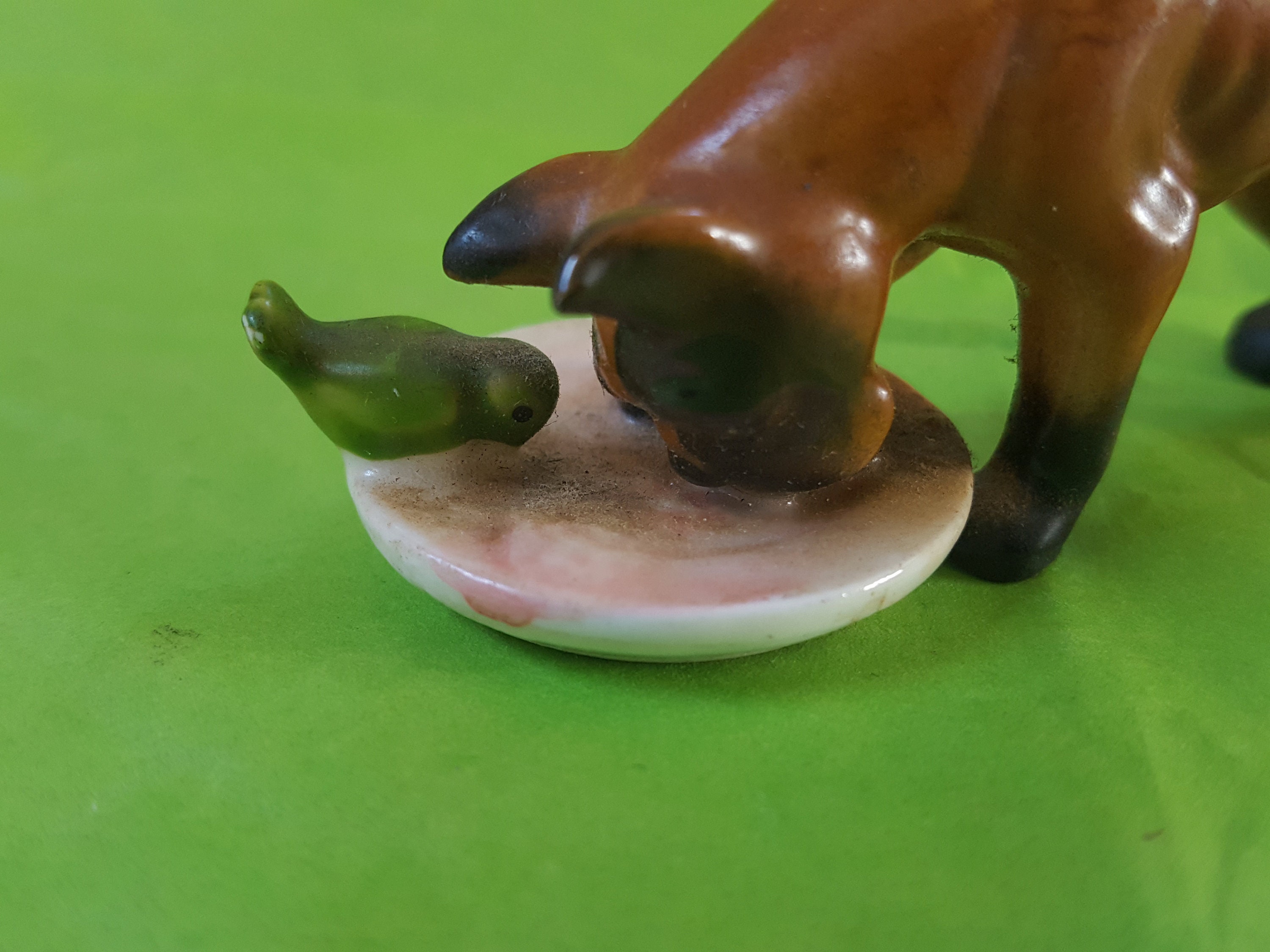 Vintage Ceramic Dog & Bird Home Decor Dog Figurine Dog - Etsy