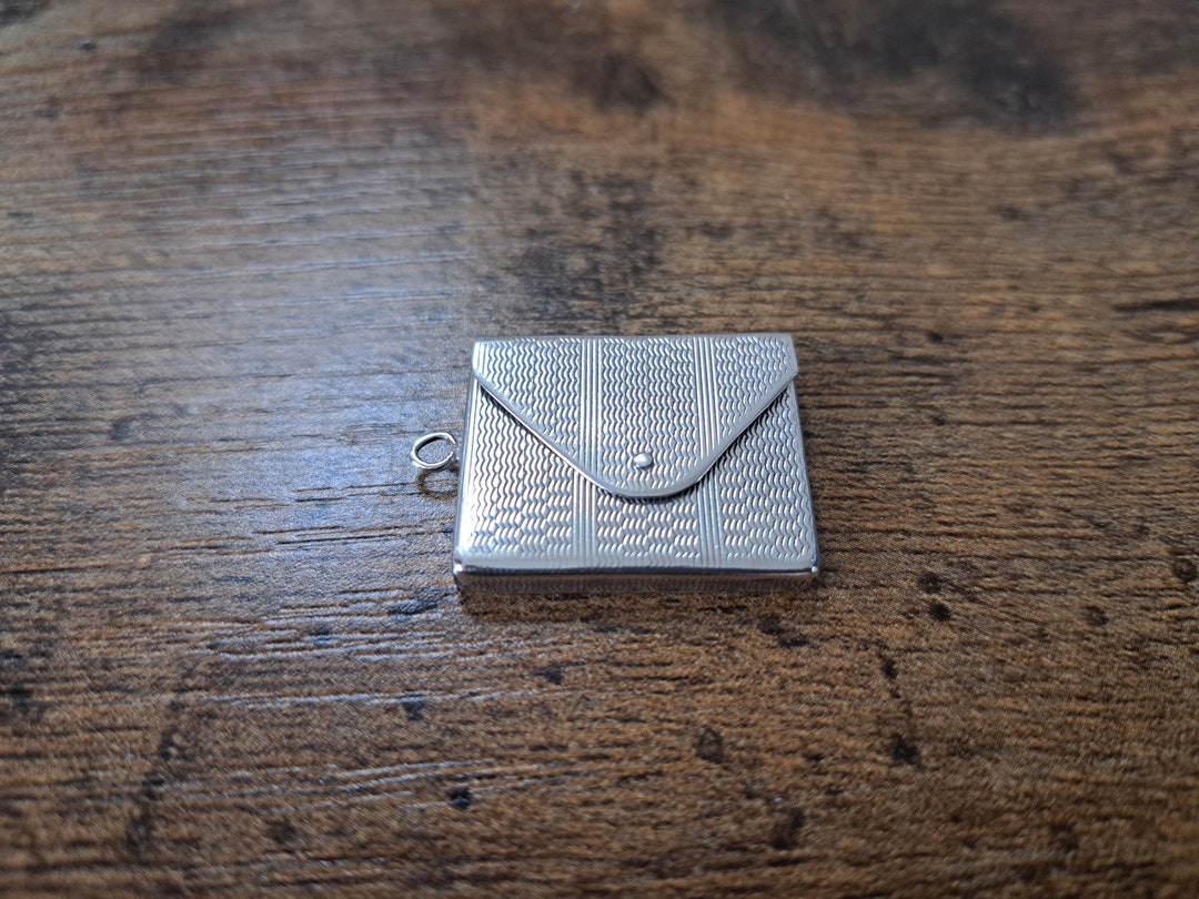 Antique Sterling Silver Stamp Holder, Envelope, Silver Postage Stamp ...