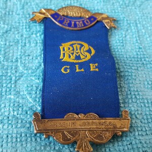 Vintage Silver RAOB Masonic Badge, With Ribbon, Assayed Birmingham ...
