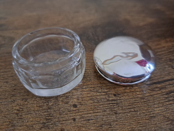 Antique Silver Rouge Pot, ladies Vanity, 1921, Silver… - Gem