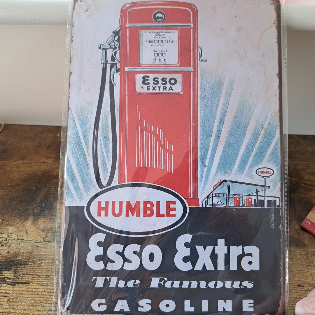 Esso Tin Sign, Stylised Sign, Wall Hanging - Etsy