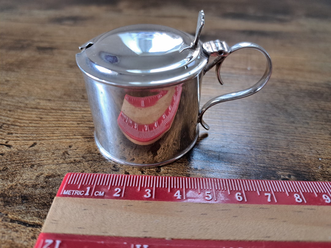 Vintage Silver Chester Hallmarked Mustard Pot, Barker Brothers, Solid ...