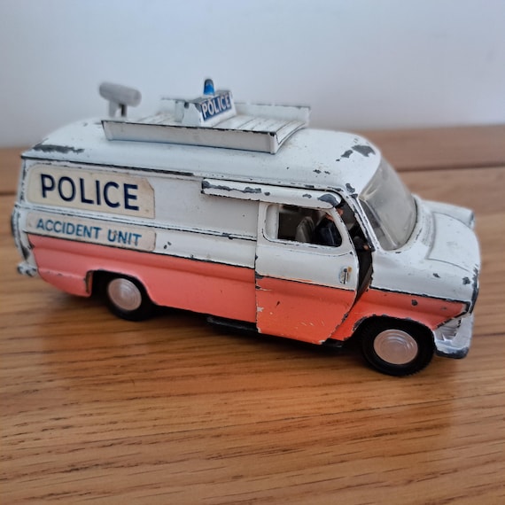 Vintage Dinky Diecast Police Ford Transit, Play Worn,… - Gem