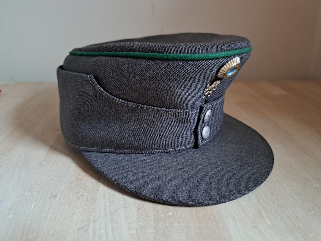 Vintage German Service Cap, German Military Peaked Cap, Size 55 - Etsy