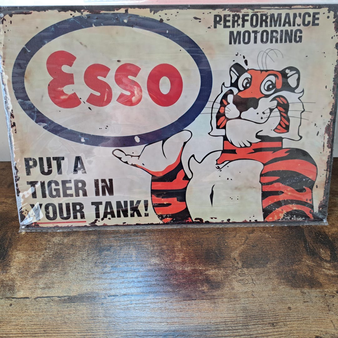 Esso Tin Sign, Stylised Sign, Wall Hanging - Etsy