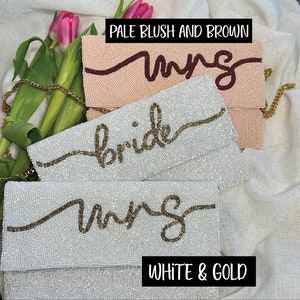 Mrs Purse, Bridal Clutch, Bride Gift, Bridal Shower Gift for Bride to ...