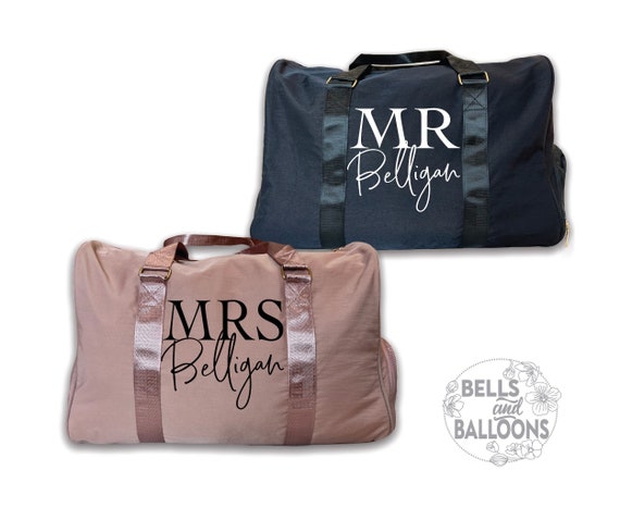 Bride and Groom Matching Bags Personalized Duffle Bag Just - Etsy