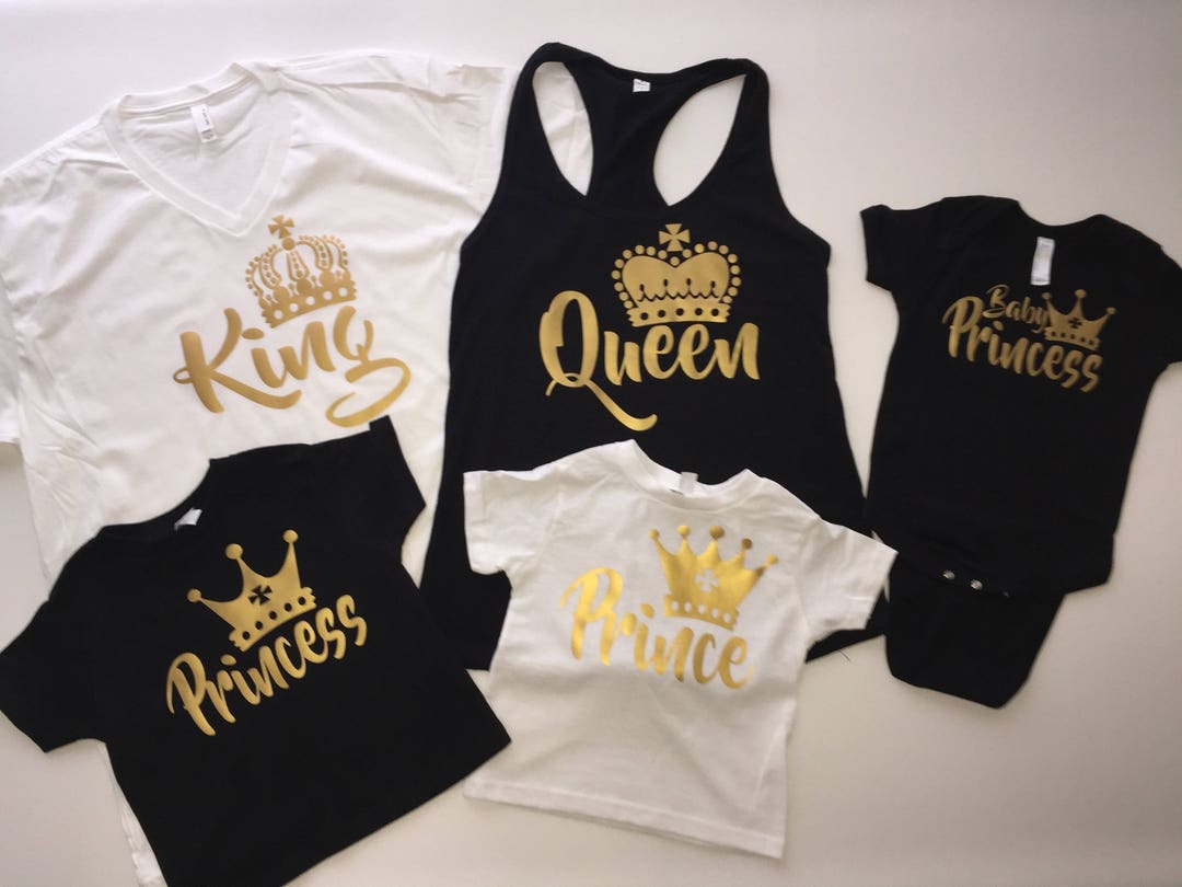 King Queen Prince Princess Matching Family Shirts, Birthday Shirts - Etsy