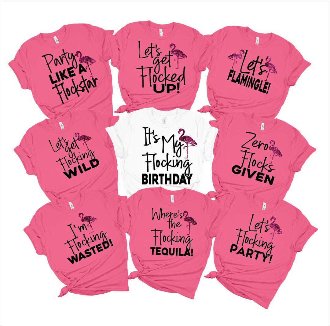 Flamingo Themed Birthday Party, Flamingo Party Shirt, Let's Flocking ...