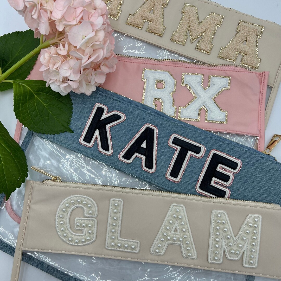 Personalized Clear Pouch With Patches, Gift for Girls, Birthday Gift ...