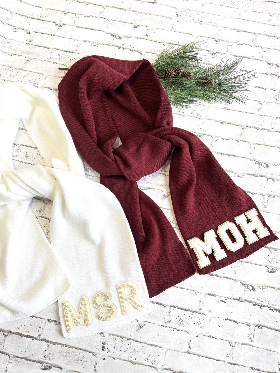 Personalized Scarf With Initials, Bachelorette Party Scarf for ...