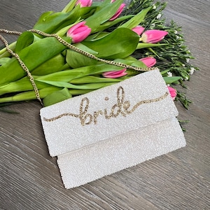 Bride Purse, Bridal Clutch, Bride Gift, Bridal Shower Gift for Bride to ...