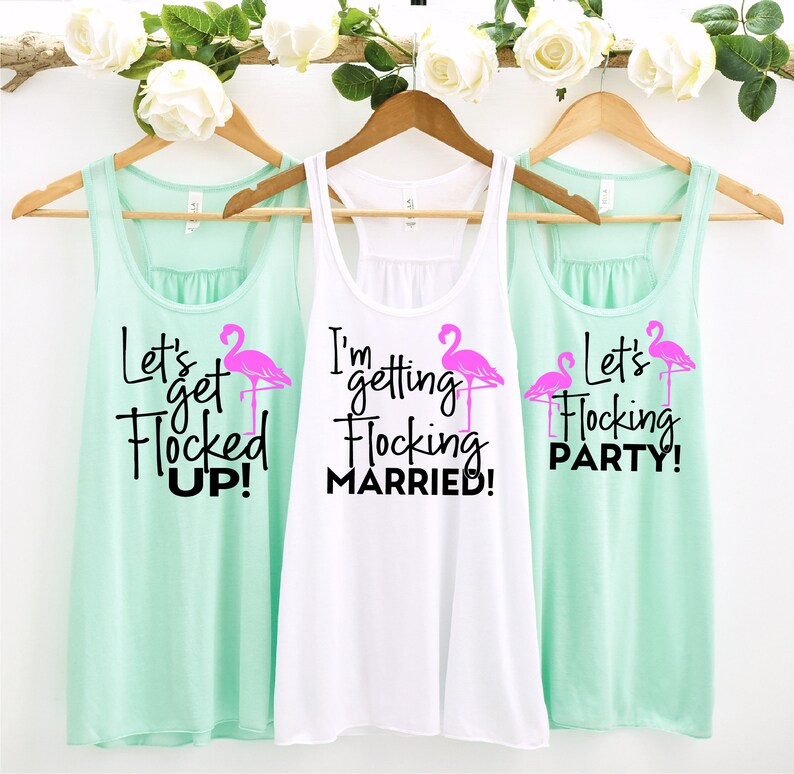 Flamingo Bachelorette Flowy Tank Top Bachelorette Party Etsy