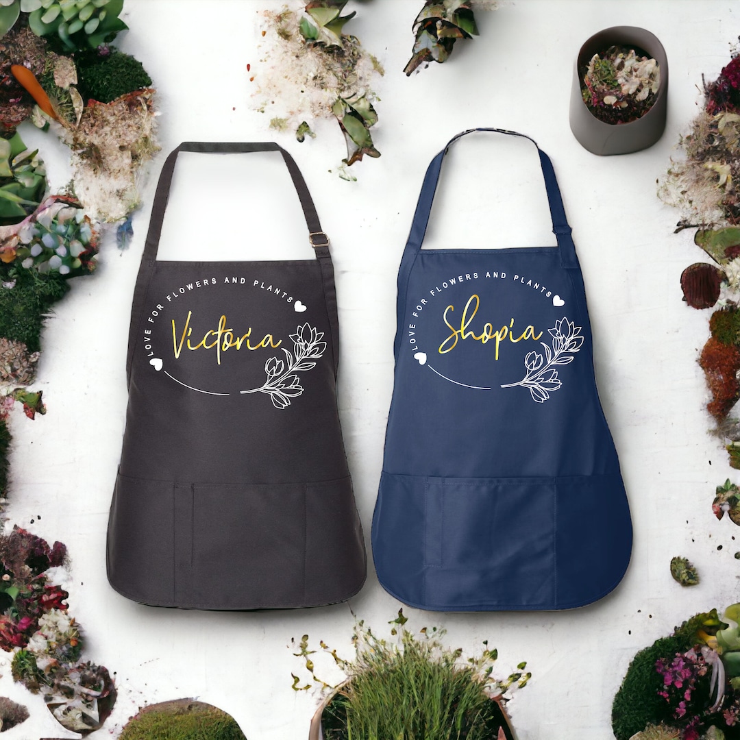 Love for Flowers and Plants Personalized Aprons, Harvest Aprons, Women ...