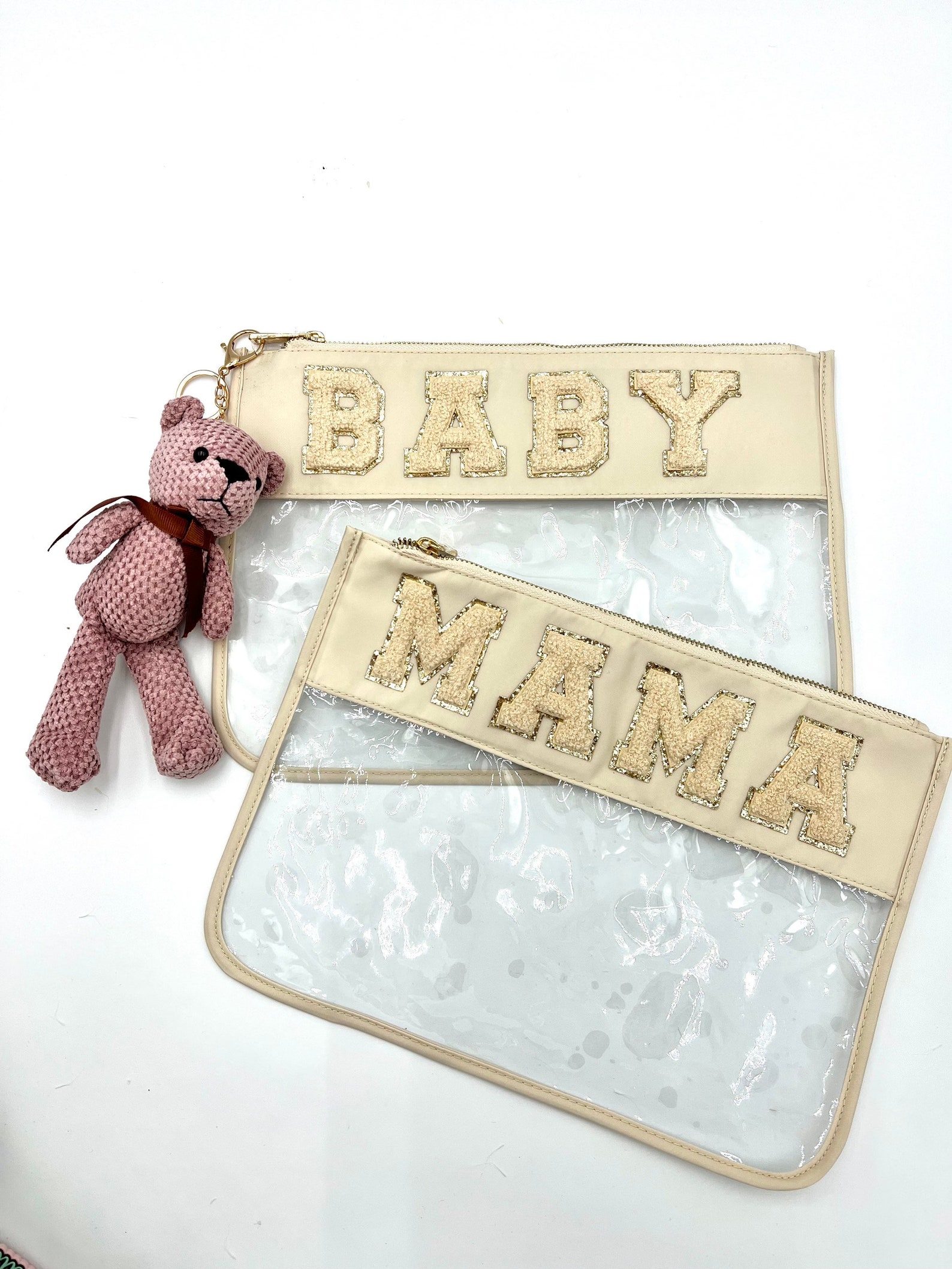 Baby and Mama Clear Pouch With Patches Baby Shower Gift - Etsy