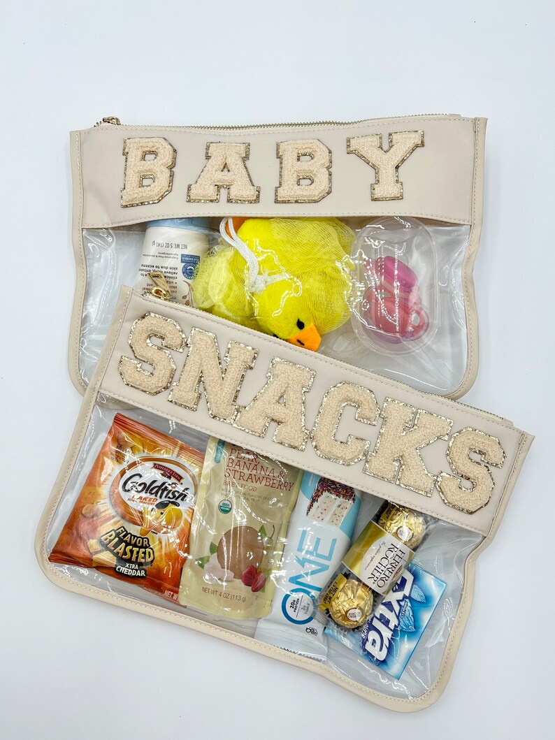 Baby and Mama Clear Pouch With Patches Baby Shower Gift - Etsy