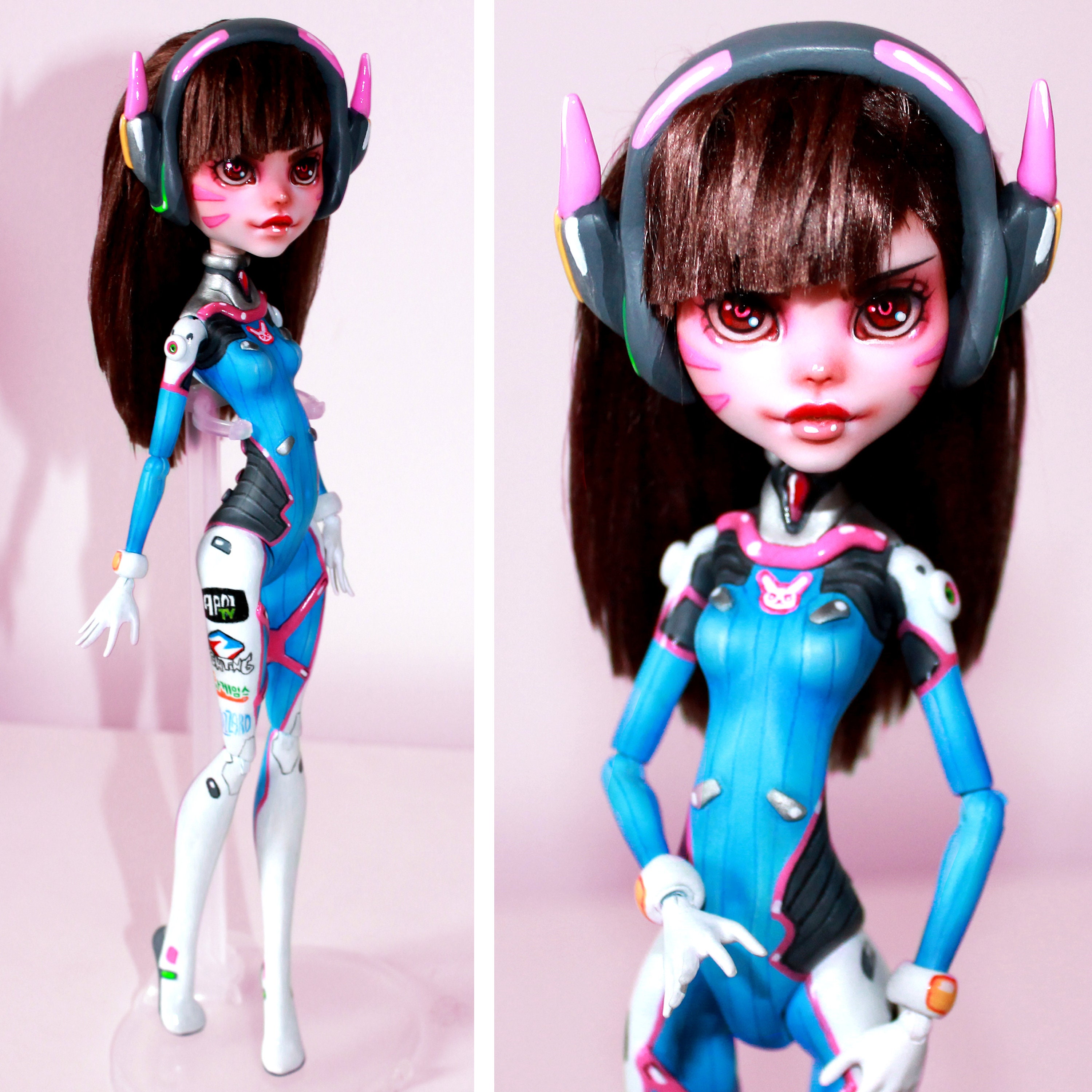 Needle Felted D.va Overwatch Doll MADE-TO-ORDER Toys & Games Stuffed ...
