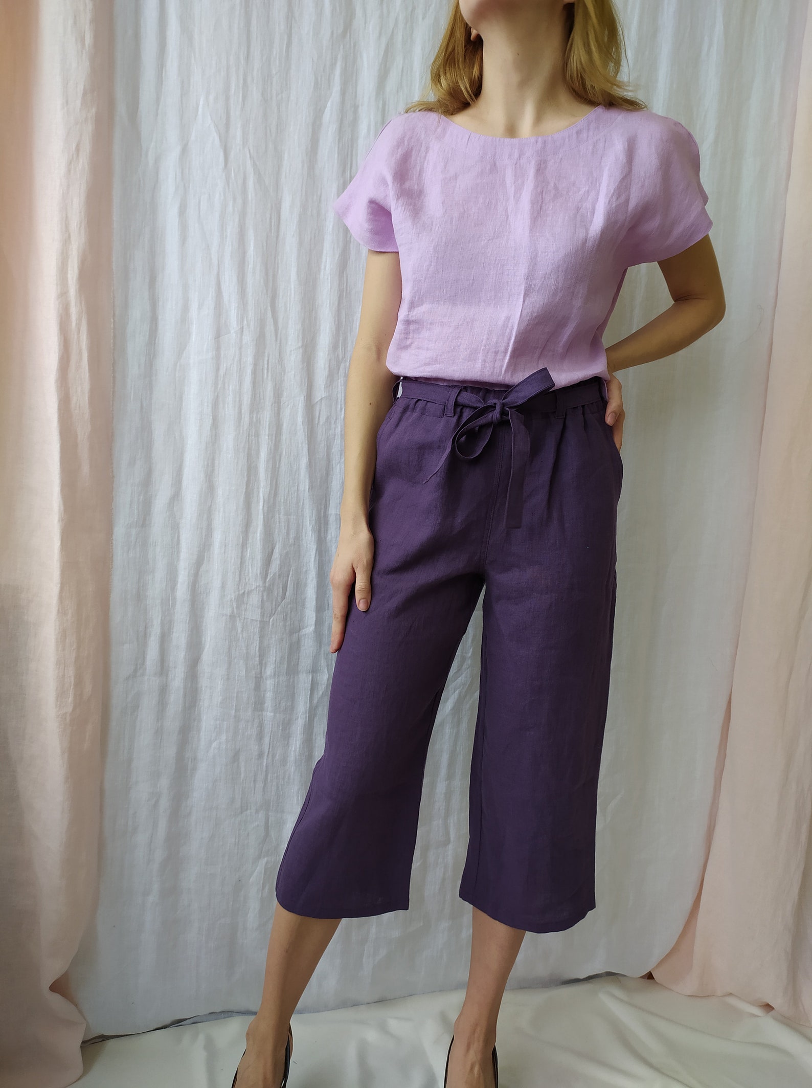 Linen Capri. Flax Pants. Linen Trousers. Linen Capris. - Etsy