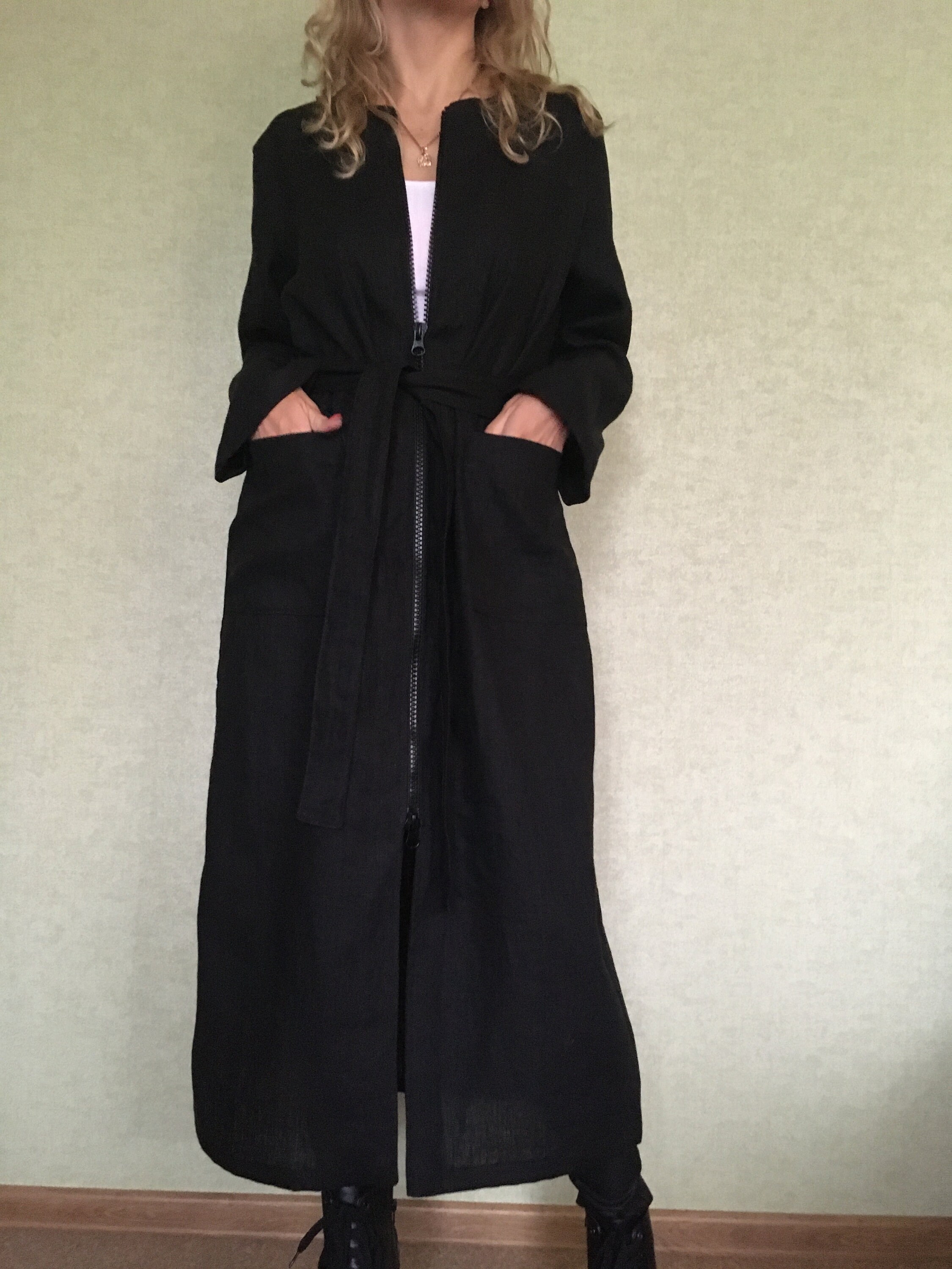 Linen Cardigan Jacket/linen Duster Coat/oversized Linen Jacket/linen ...