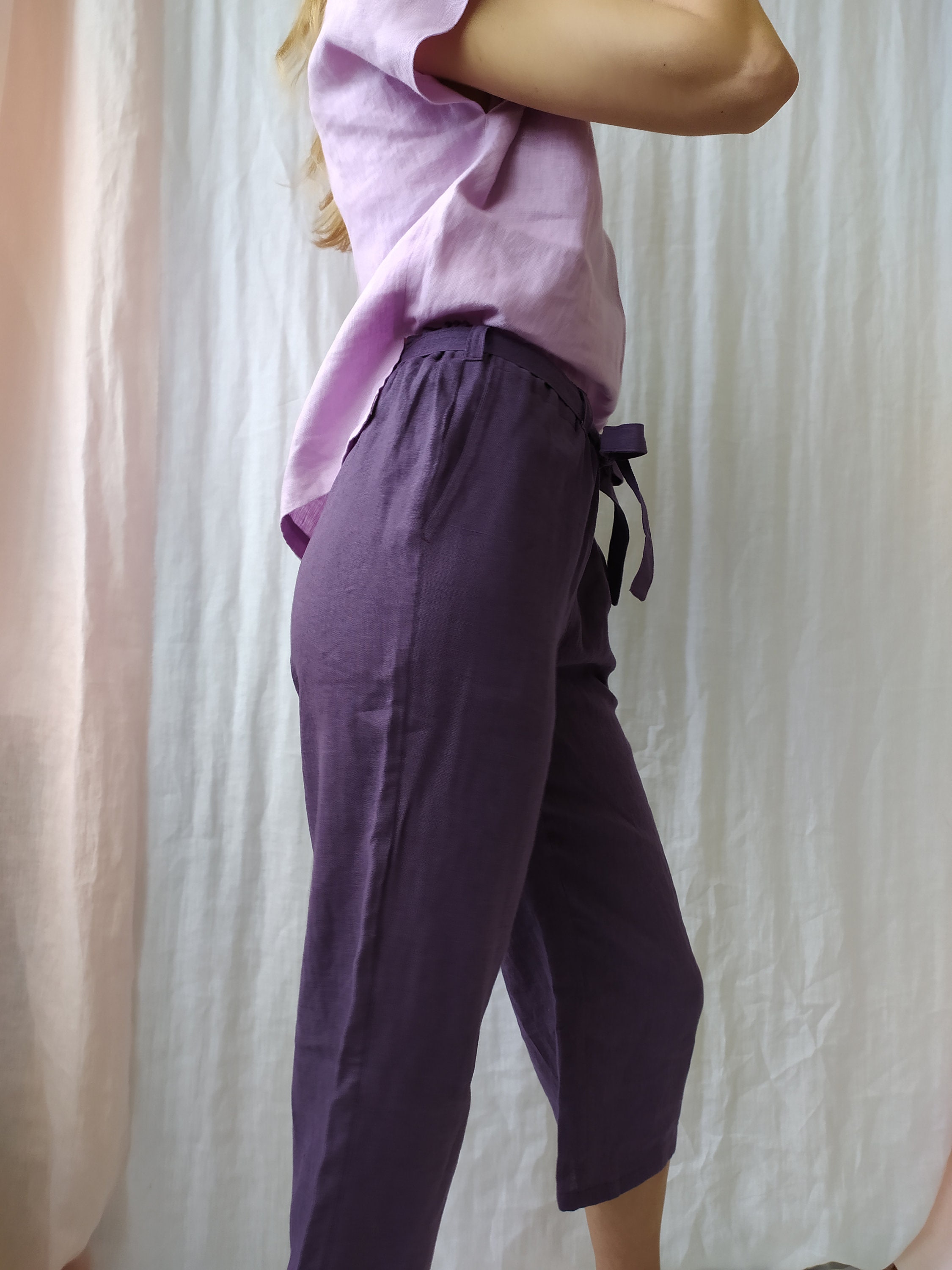 Linen Capri. Flax Pants. Linen Trousers. Linen Capris. - Etsy