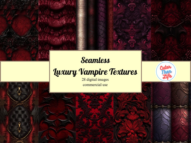 X28 Luxury Vampire Digital Paper, Halloween Digital Paper, Seamless ...