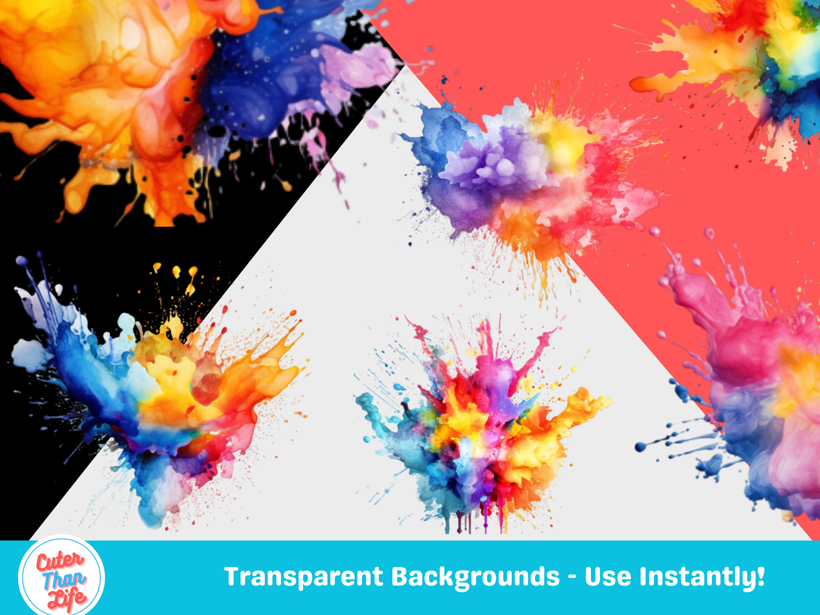 X40 Color Splash Clip Art | Color Splash Clipart, Color Splash Png ...