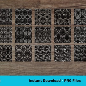X32 Black Lace Digital Paper, Goth Lace, Lace Backgrounds, Victorian ...