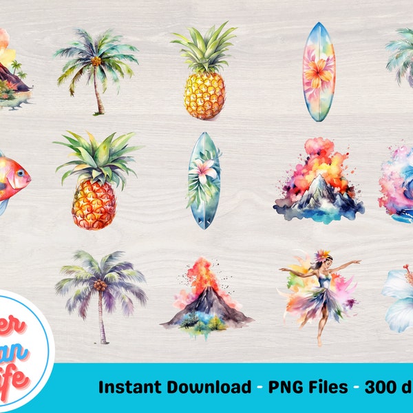 Hawaii Clipart - Etsy