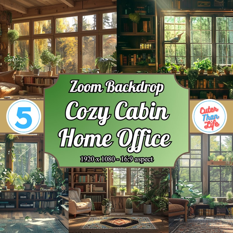 Virtual Background Teams Mountain Office - Etsy