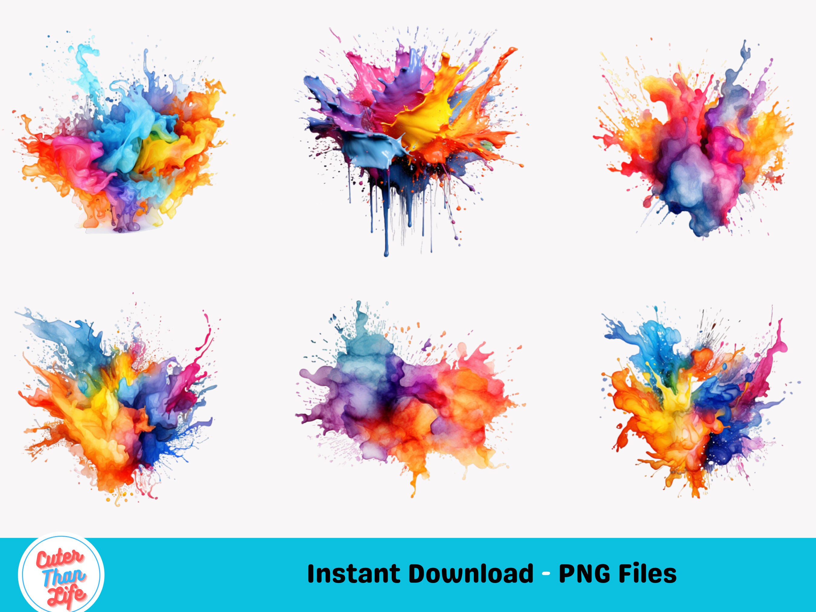 X40 Color Splash Clip Art Color Splash Clipart, Color Splash Png, Paint ...